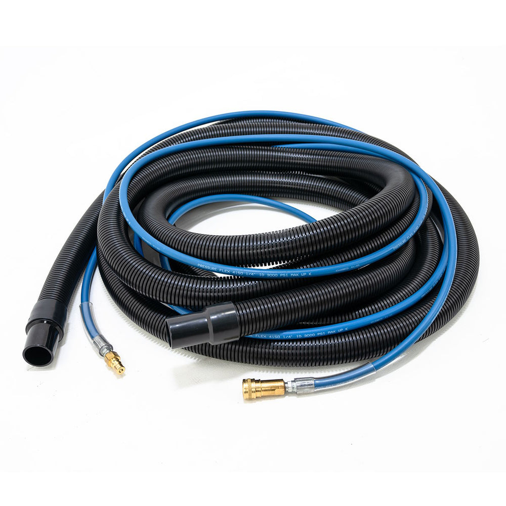 1.5" x 25' Vacuum & Solution Hose Combo (1/4" Quick Connects) for the ...