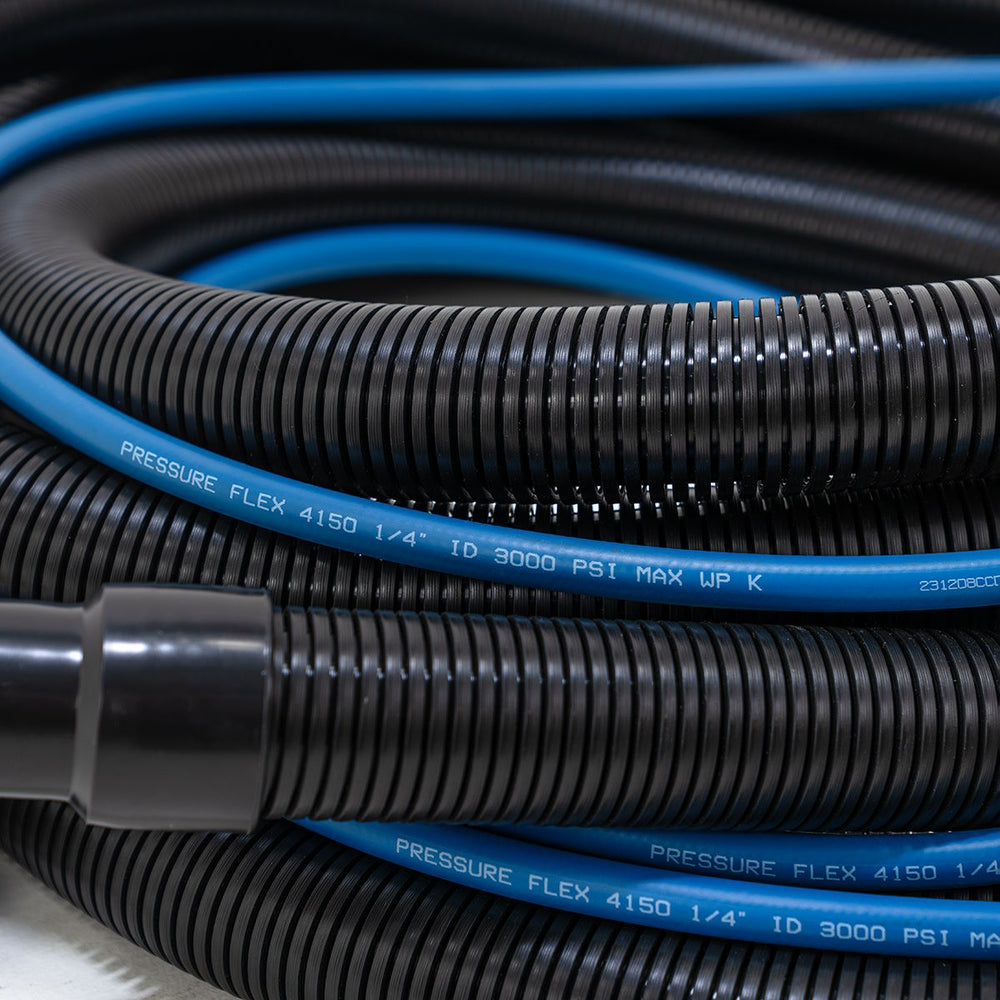 1.5" x 25' Vacuum & Solution Hose Combo (1/4" Quick Connects) for the ...